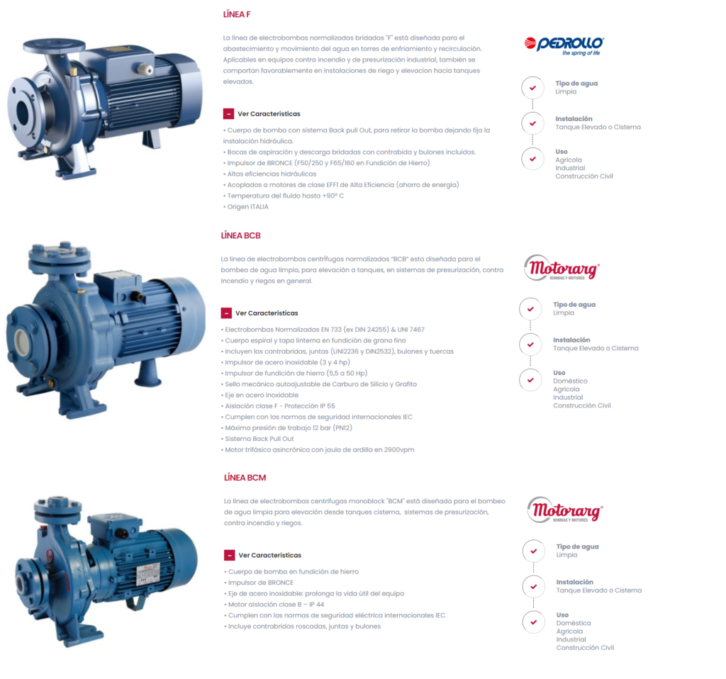 BOMBAS CENTRÍFUGAS BRINDADAS - Ingeniería en fluidos